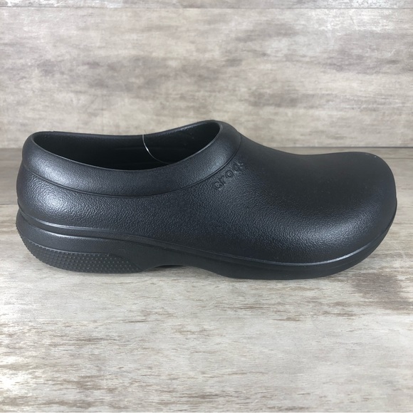 CROCS | Shoes | Crocs On The Clock Work Slip On Clog Black Women 9 ...